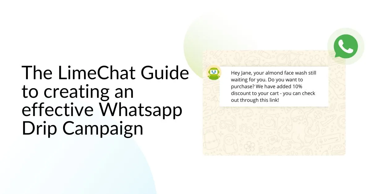 How to Create a WhatsApp Drip Campaign for eCommerce | LimeChat