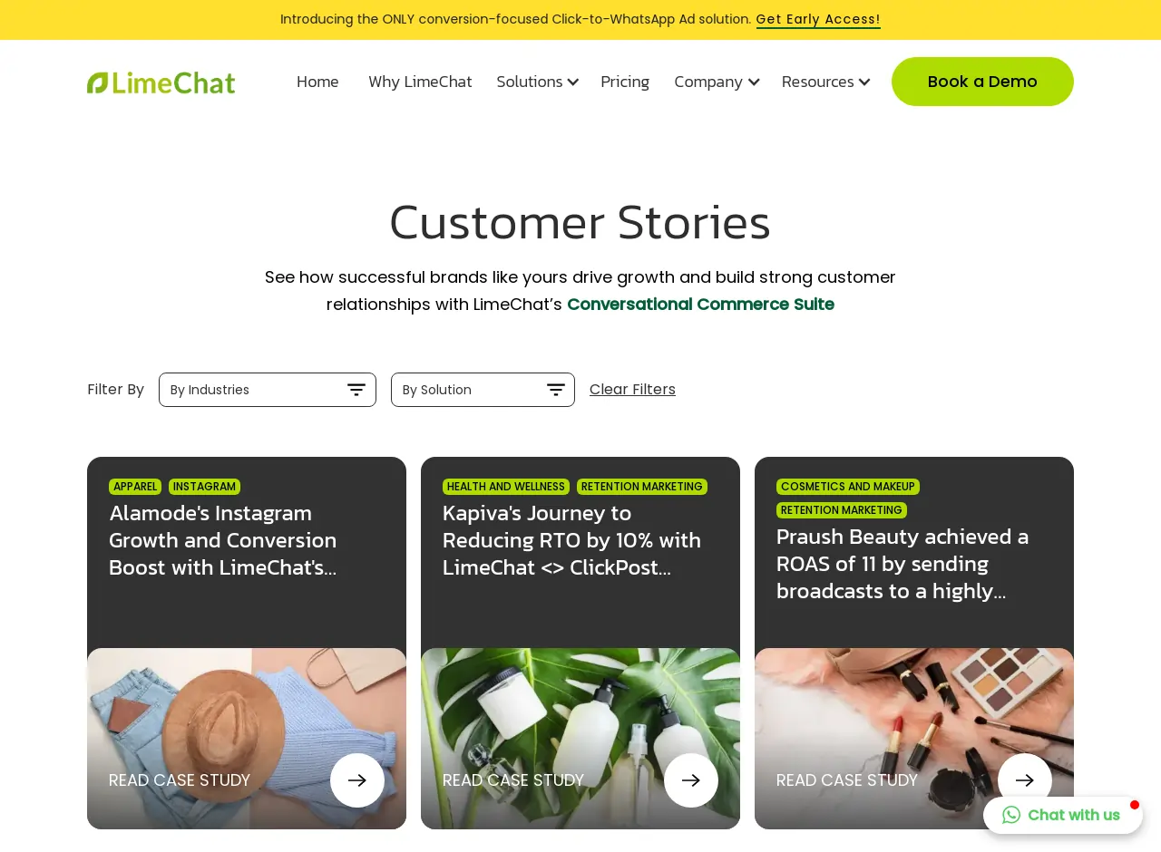 Case studies | WhatsApp Commerce | LimeChat