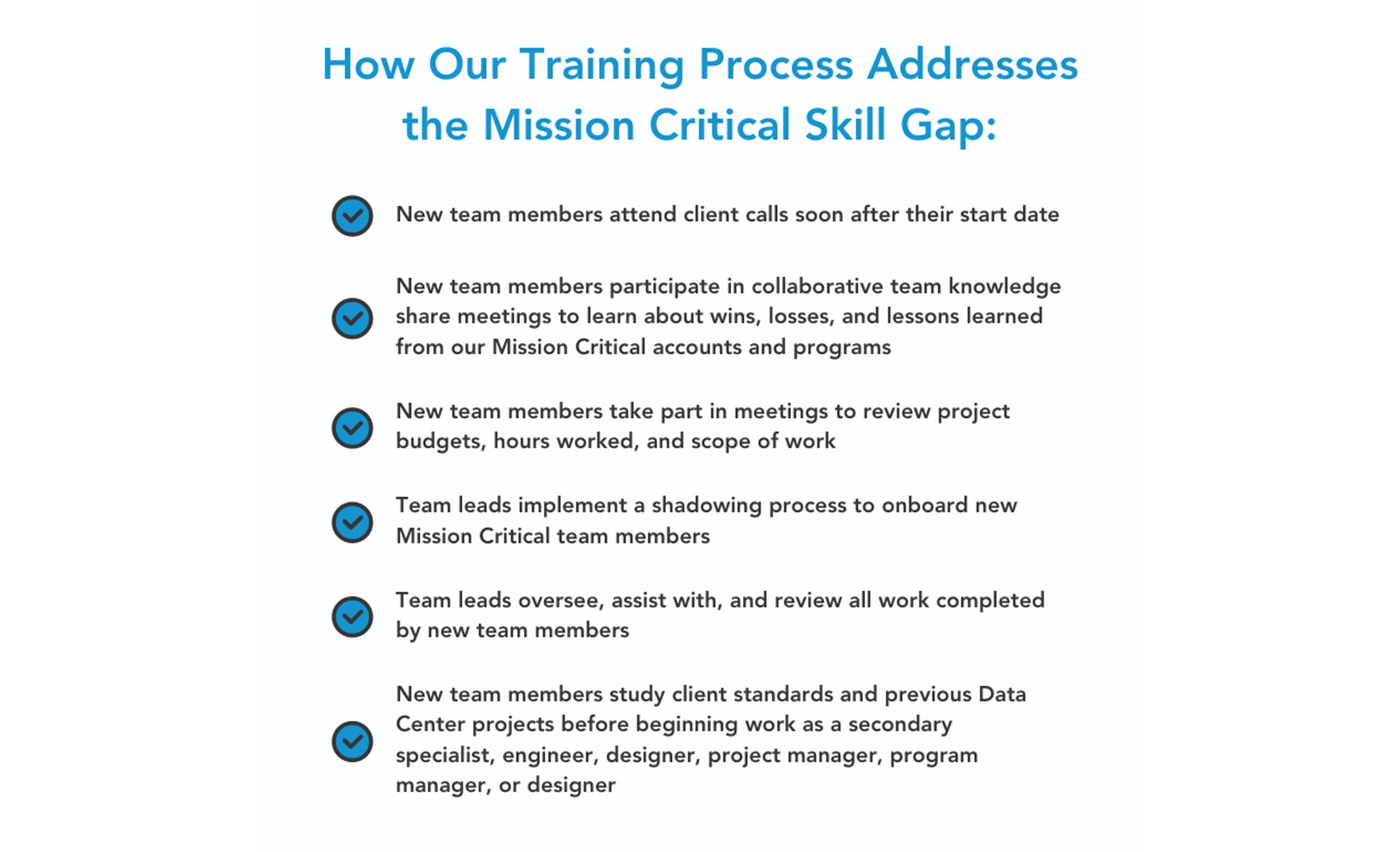 Closing the Skill Gap in Mission Critical Education
