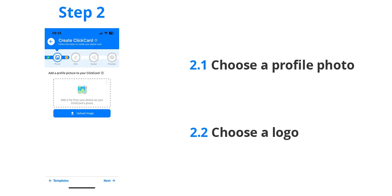 How to create free digital business card - ClickCard
