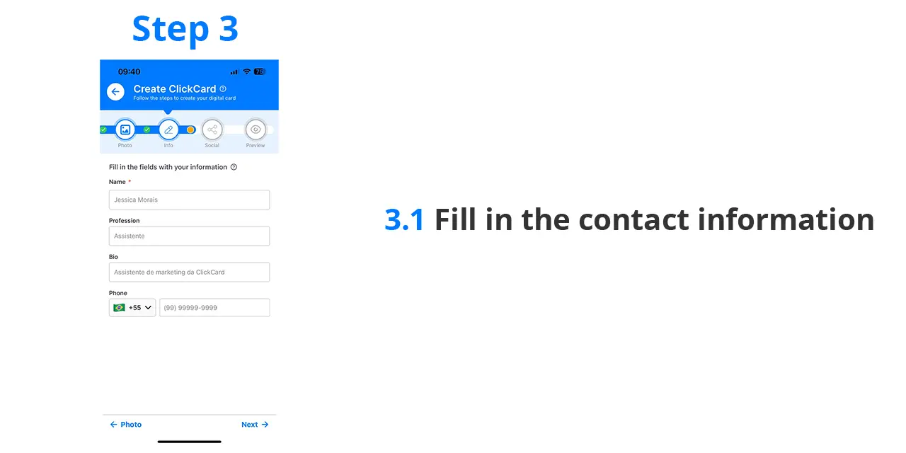 How to create free digital business card - ClickCard