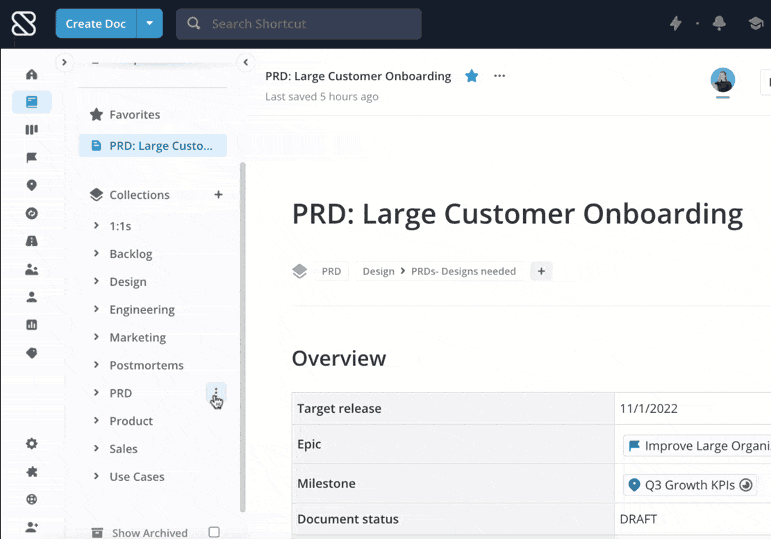 Shortcut release notes - Shortcut