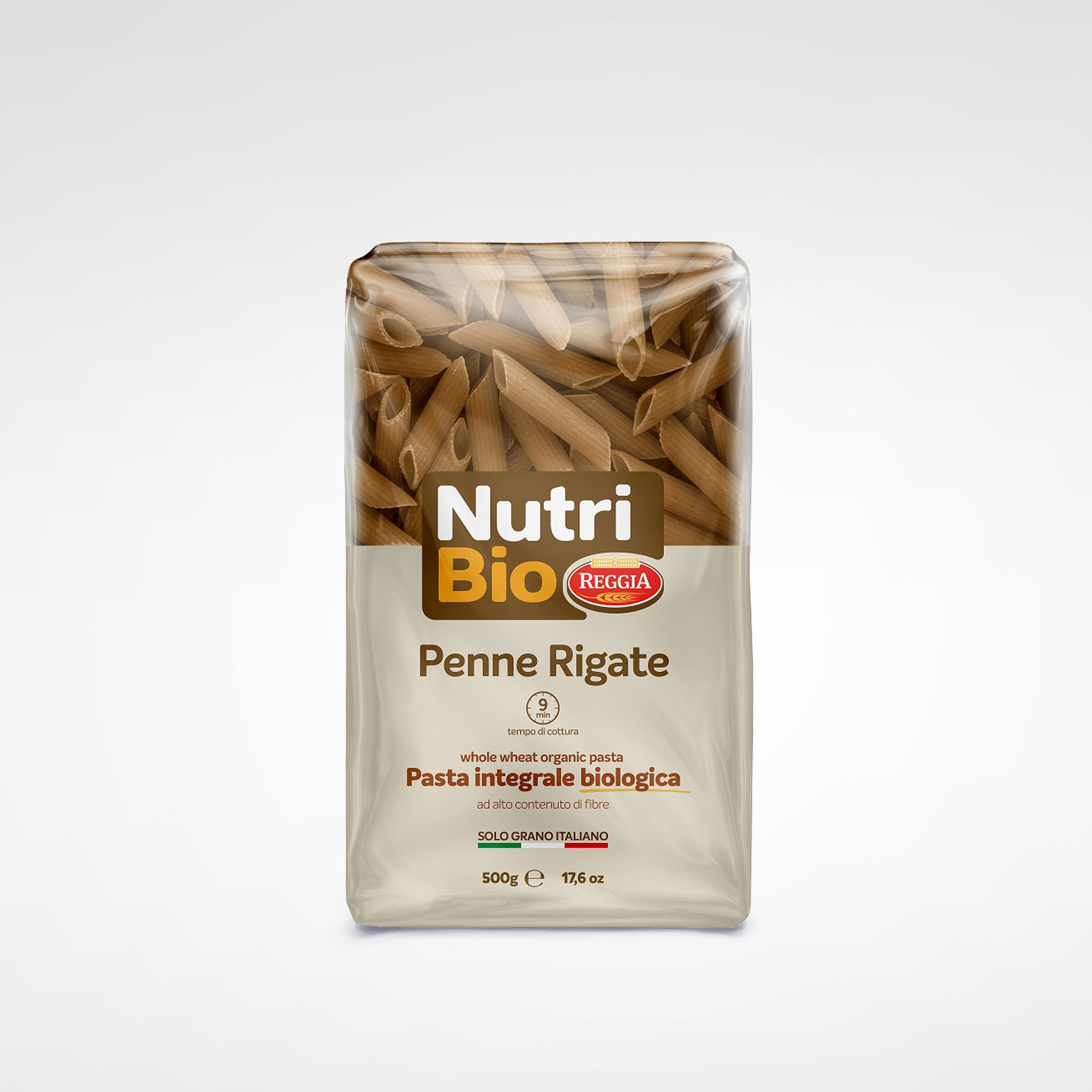 Reggia Organic whole wheat penne rigate - Bonta Italia