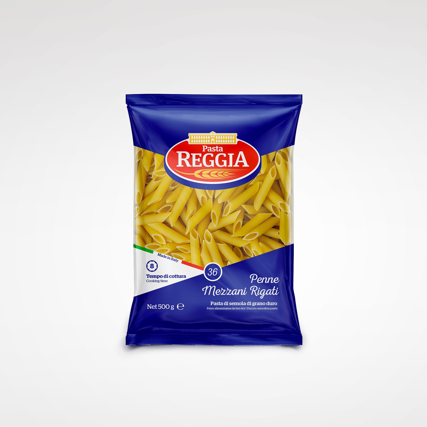 Reggia Penne mezzani rigati - Bonta Italia