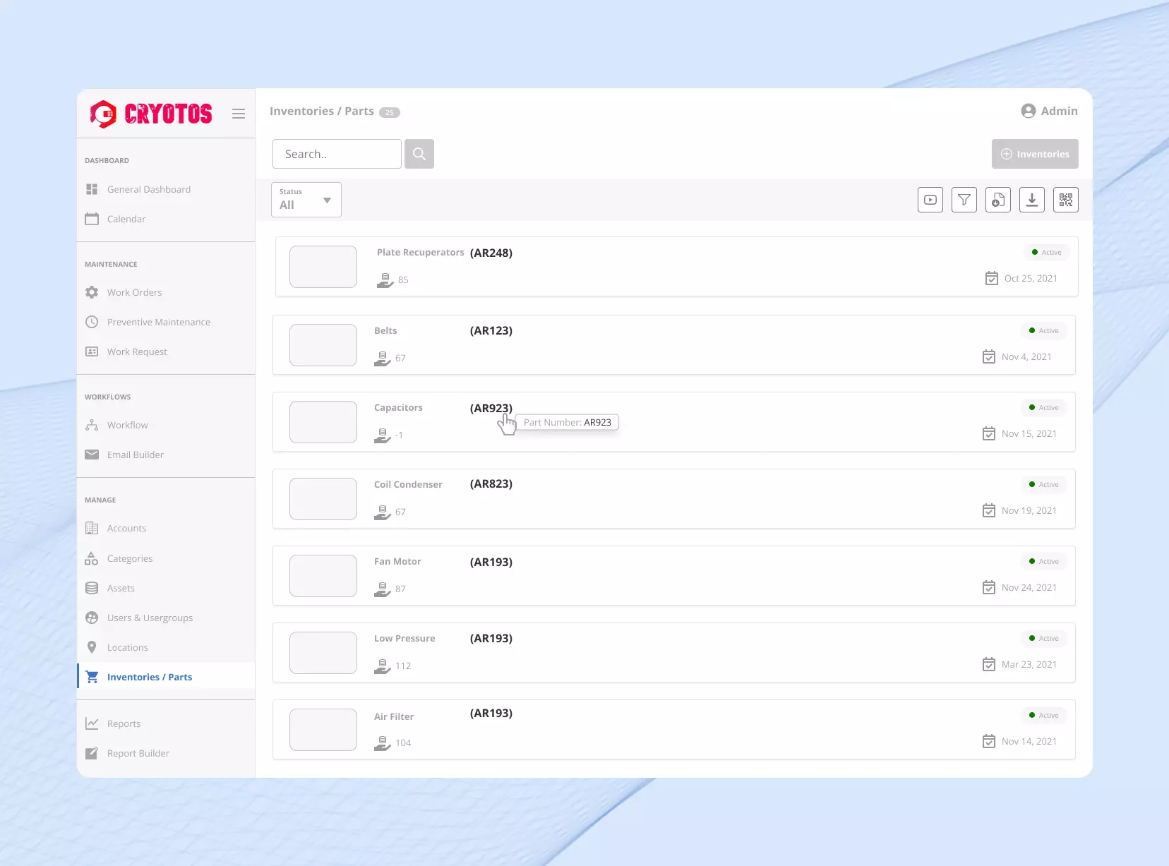 Cryotos CMMS Product Updates | November - December 2022 (II)