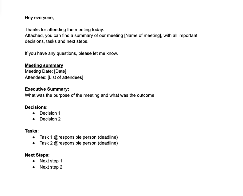 How To Write A Meeting Summaries And Meeting Minutes Examples