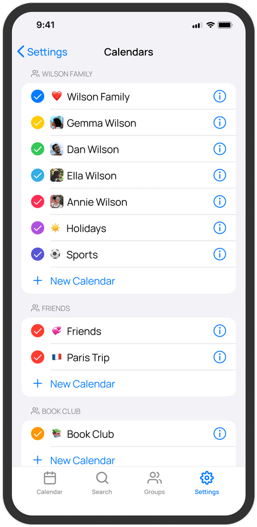 OurCal | Shared Calendar App for Families, Couples, & Groups