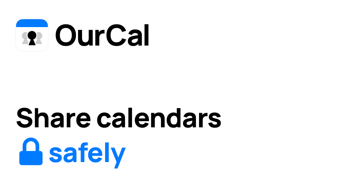 OurCal | Shared Calendar App for Families, Couples, & Groups