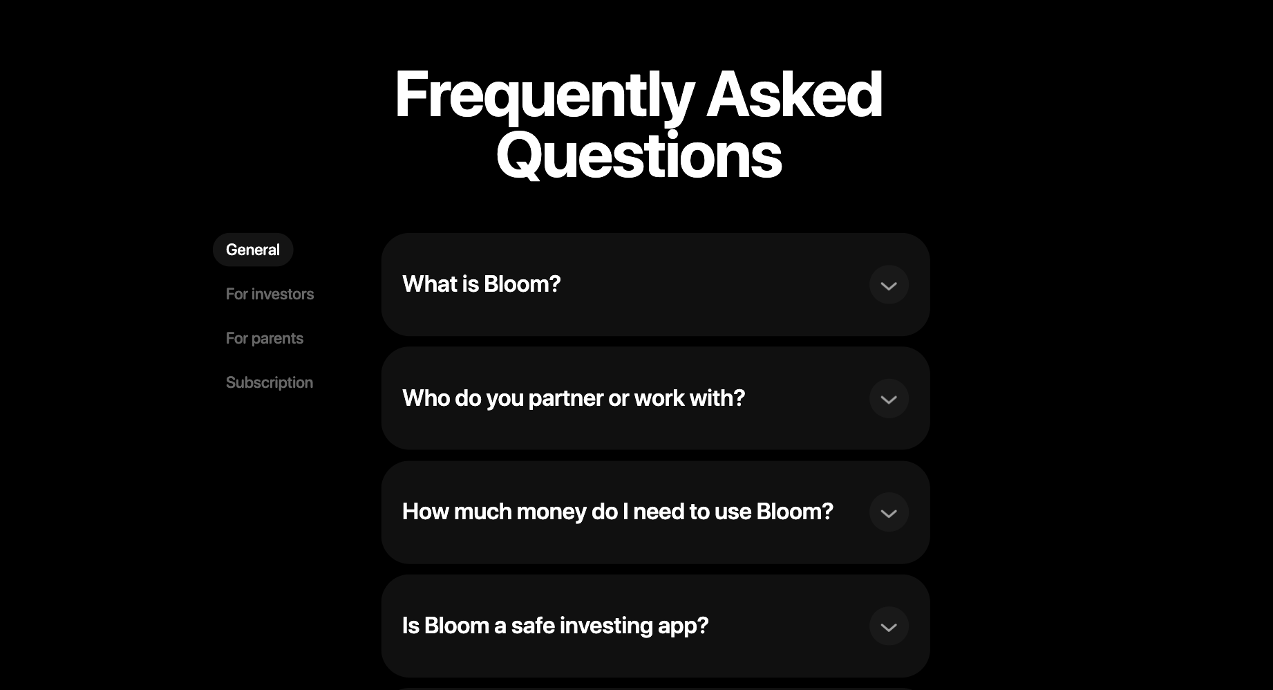 Bloom - Learn to Invest | FAQ