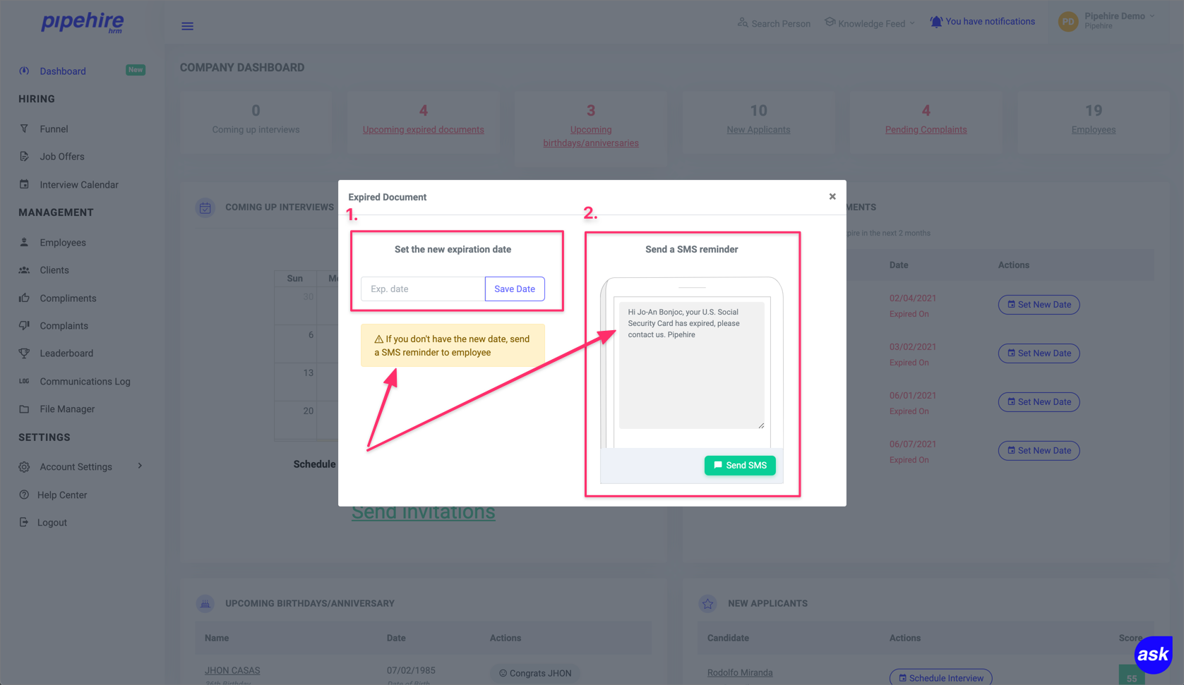 How to effectively track cleaning employees expired documents.