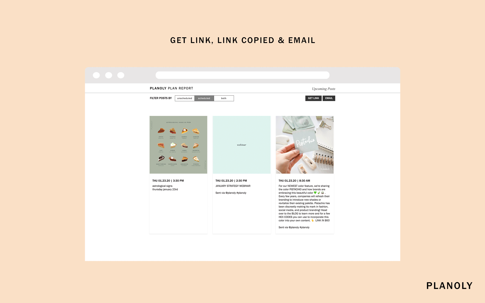 Using PLANOLY's Plan Report Tool for Instagram Content Approvals