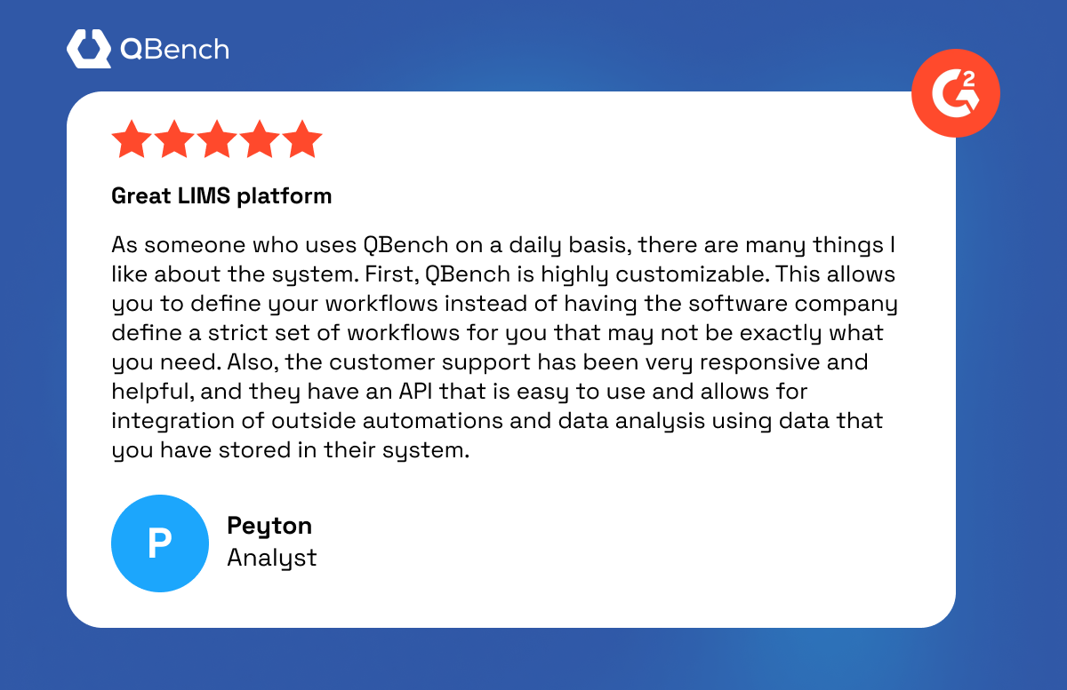 QBench Tops G2's Highest-Rated LIMS in North America List and Wins Five Winter 2024 Badges ...