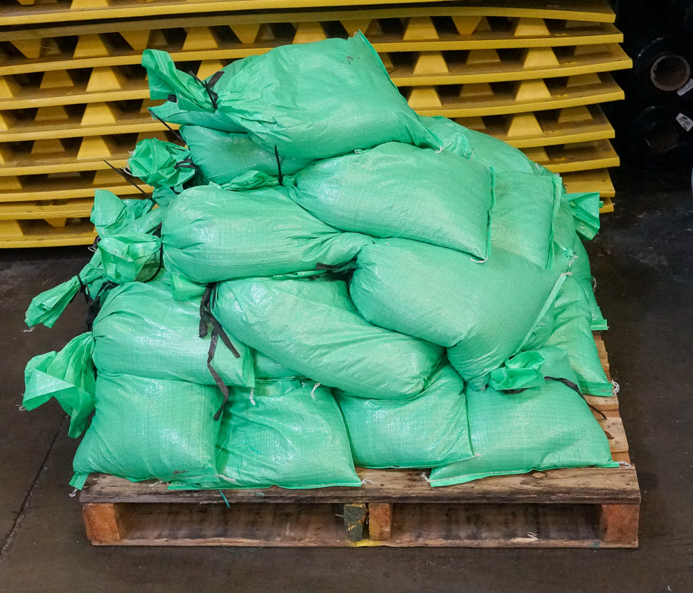 ACF West Products Stockpile Cover – Poly Sheeting and Sand Bags