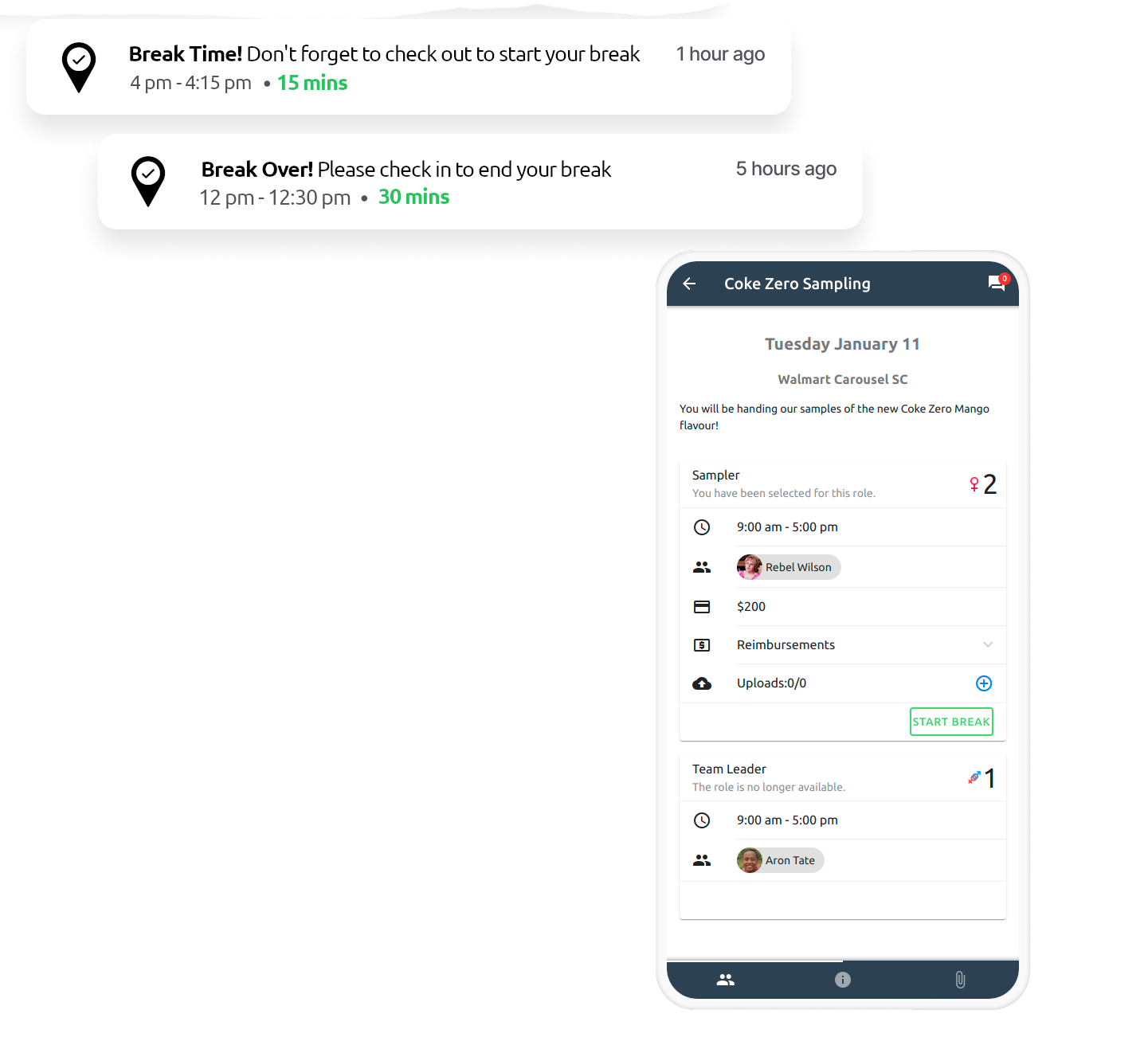 GPS Check In/Out for Event Staff