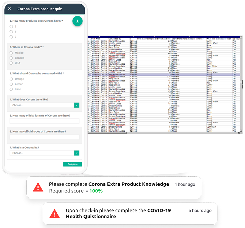 Quizzes, Surveys & Data Collection