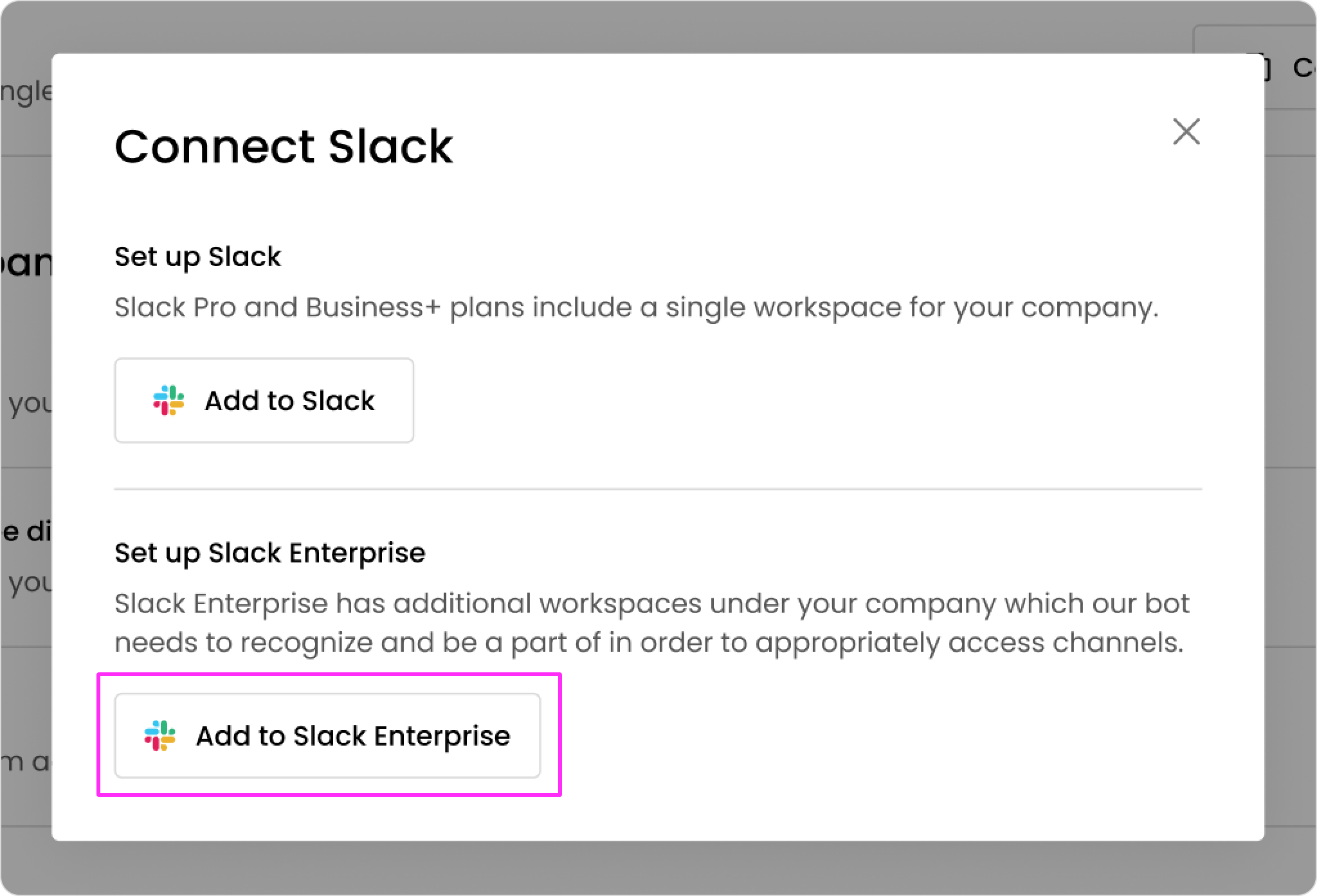 Slack Enterprise integration guide | Epoch Help Center