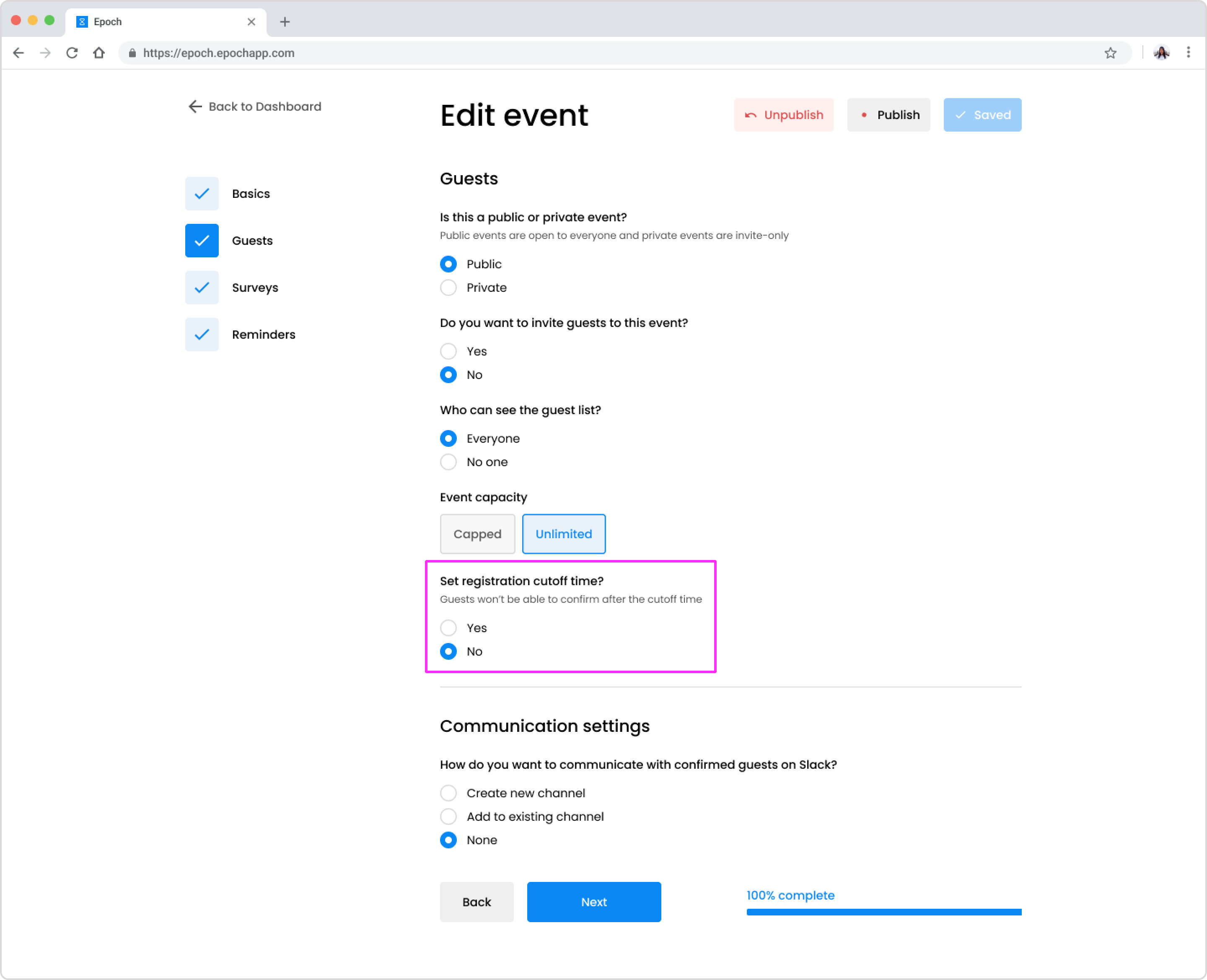 How does registration cutoff work? | Epoch Help Center