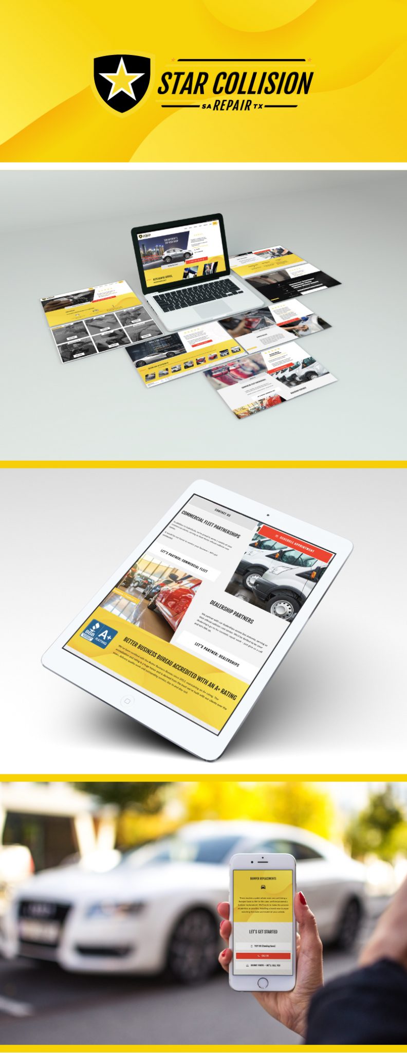 Star Collision Repair Website Design | Tribu Marketing and Design Firm
