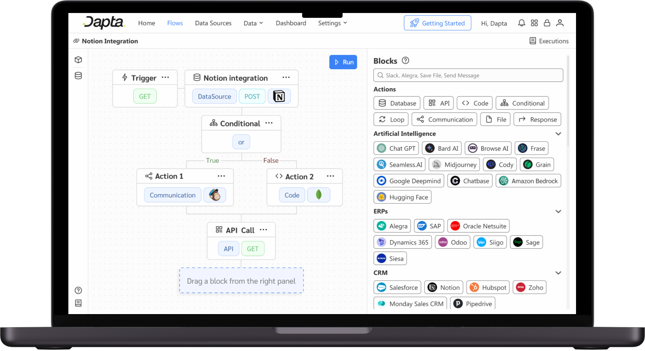 Dapta | Low-Code Backend and Integration Platform