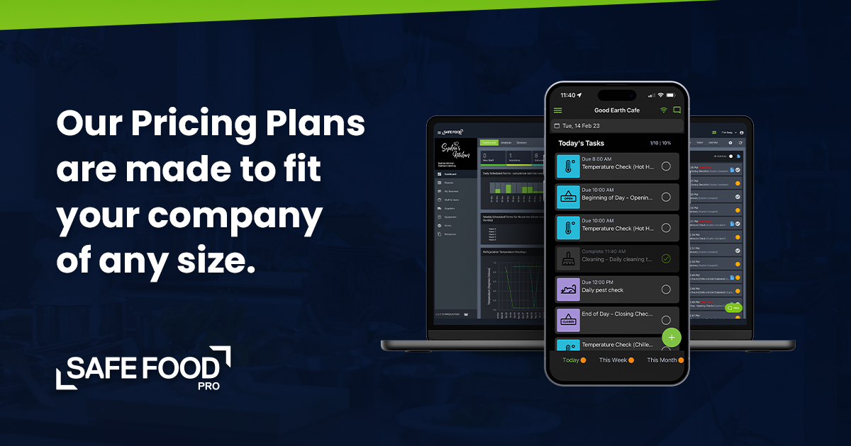 Pricing Plans (NZD) | Food Safety Software | Safe Food Pro
