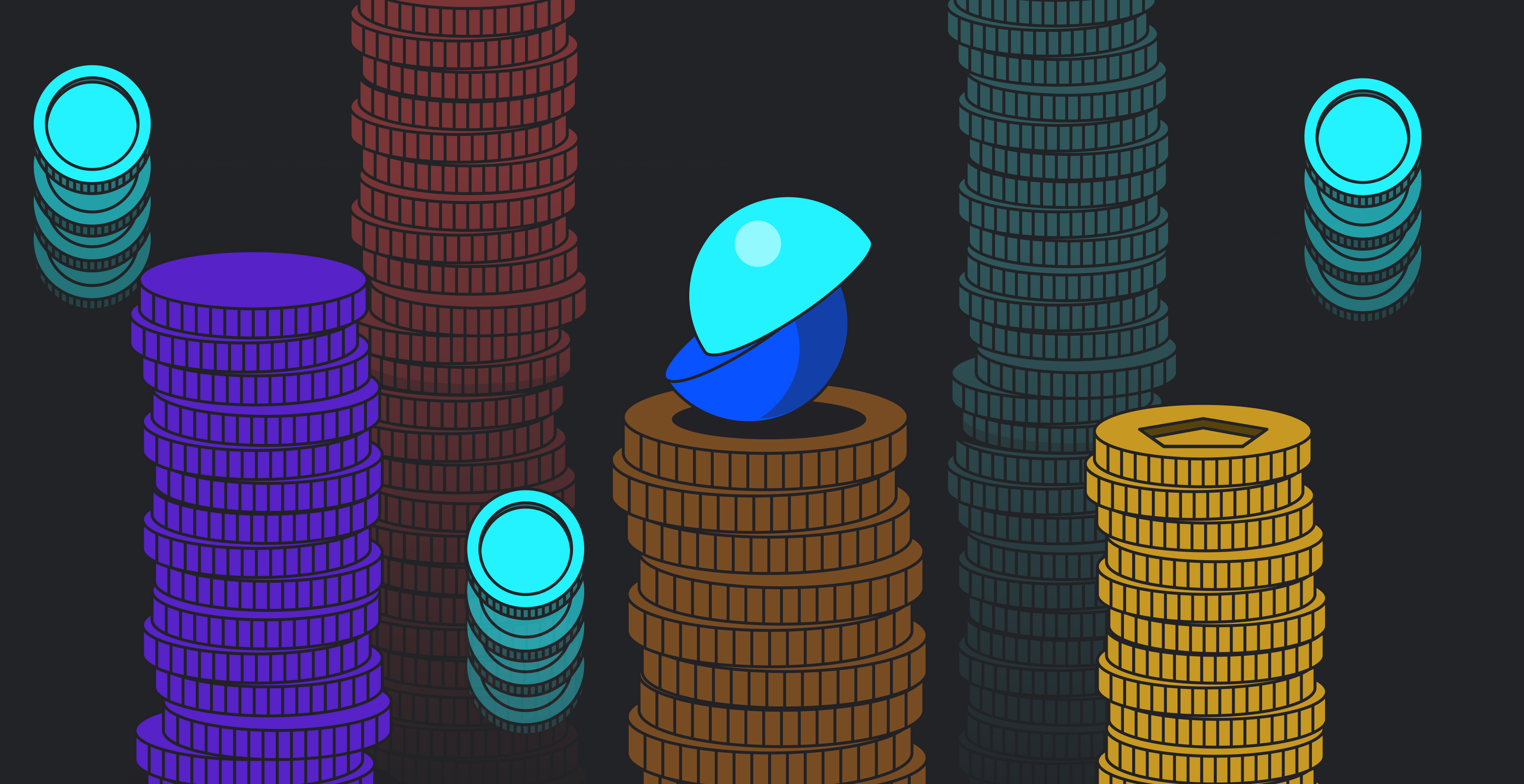 salable logo with money coins