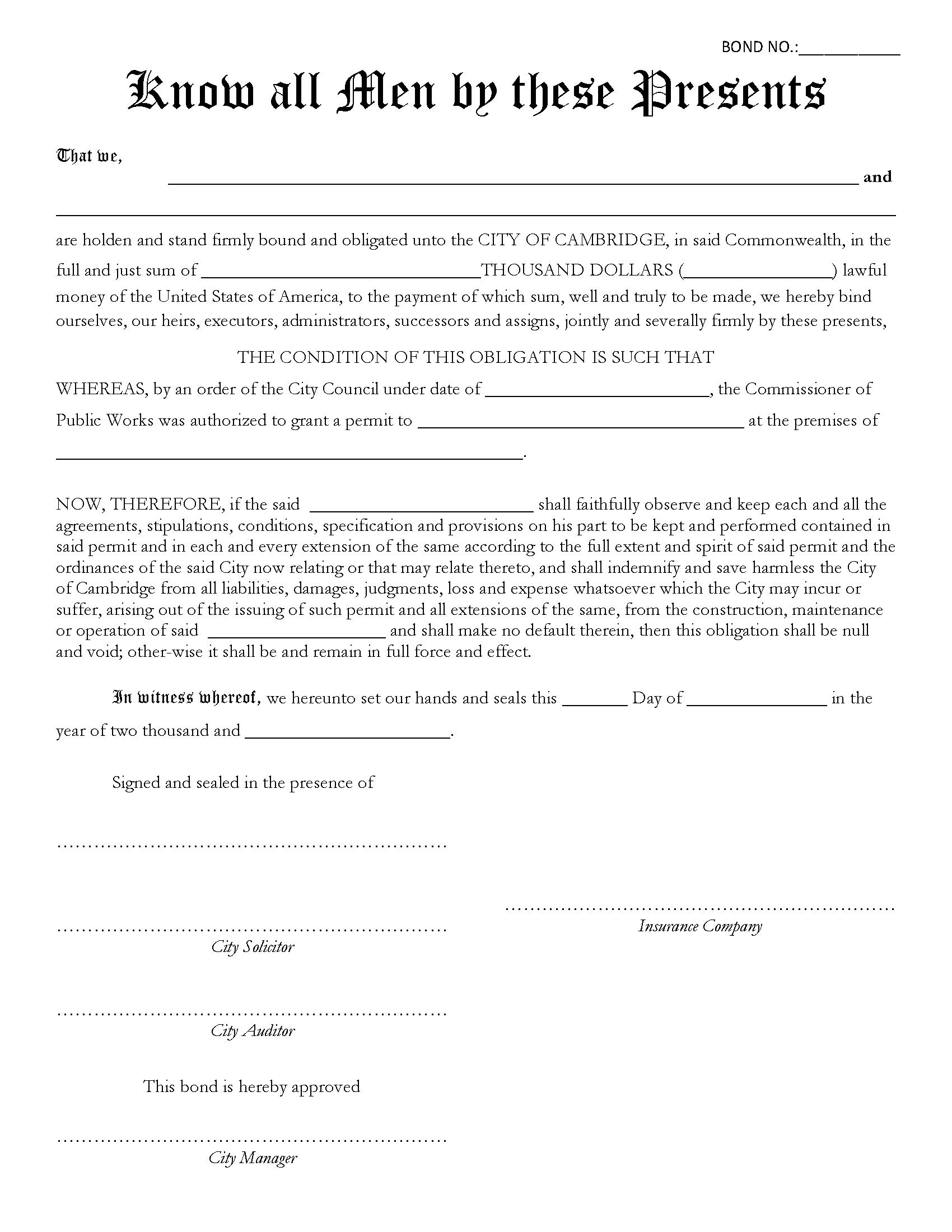 City of Cambridge Sign Permit Bond | EZ Surety Bonds