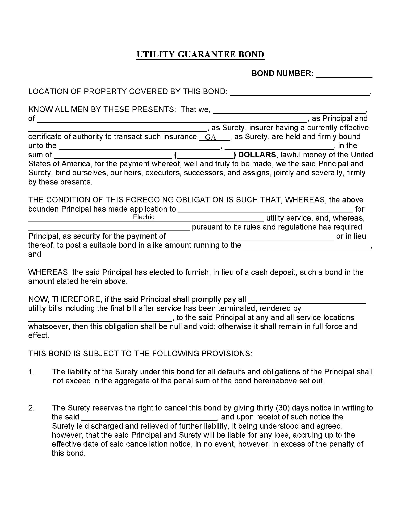 City of East Point Power Utility Deposit Bond | EZ Surety Bonds