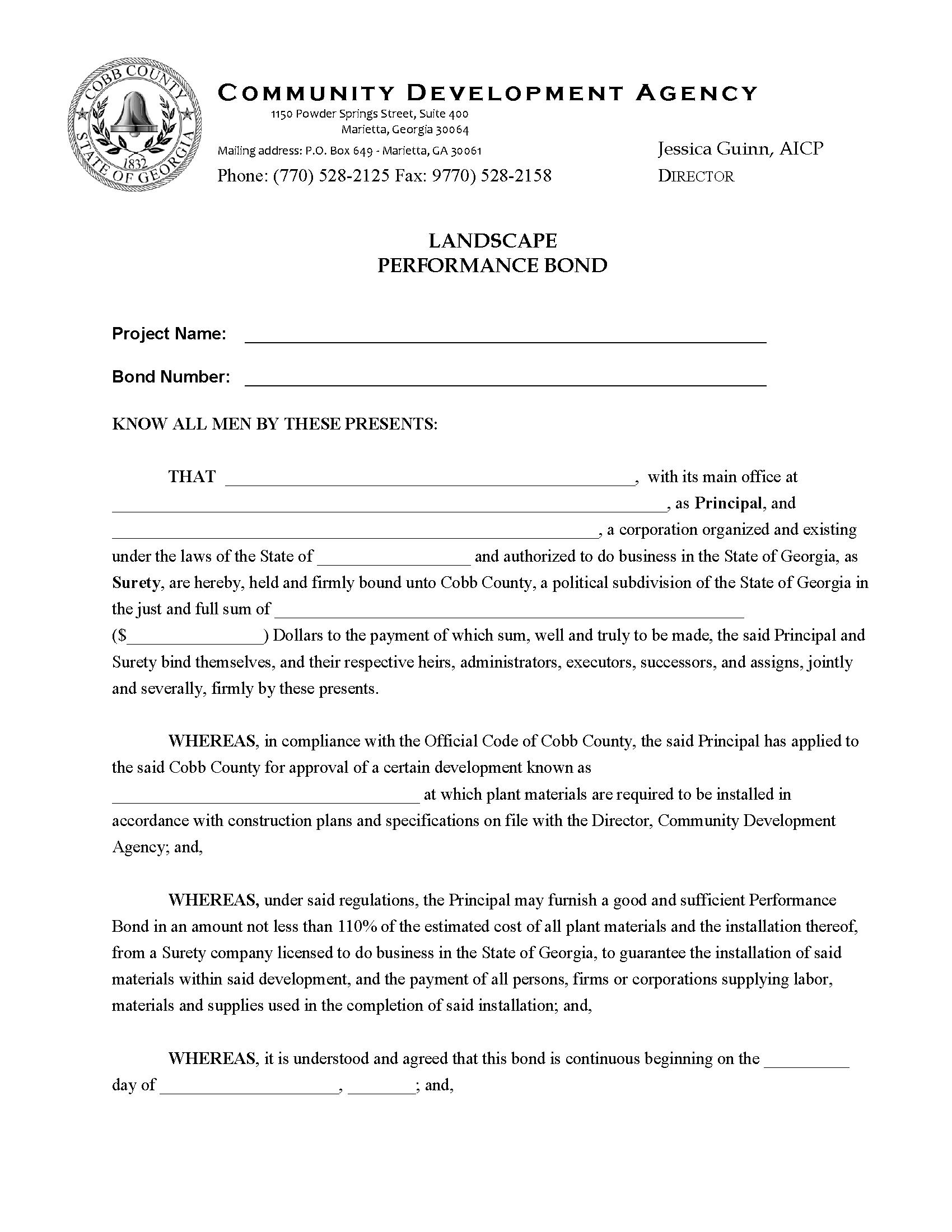 Cobb County Landscape Maintenance Bond | EZ Surety Bonds