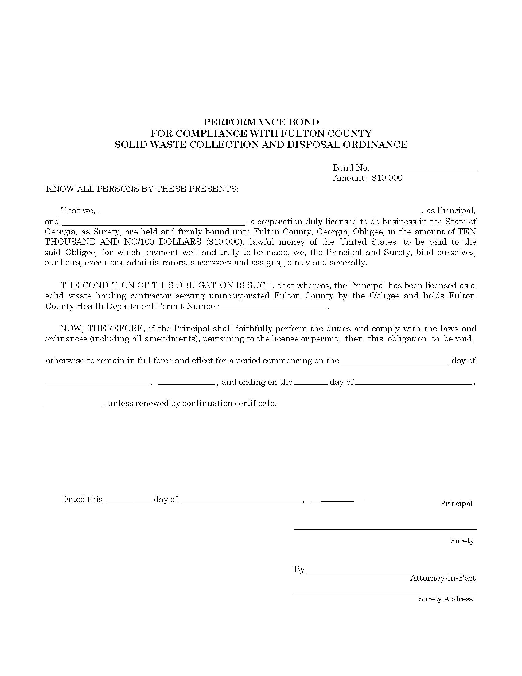 Fulton County, Georgia Solid Waste Collection and Disposal Performance ...