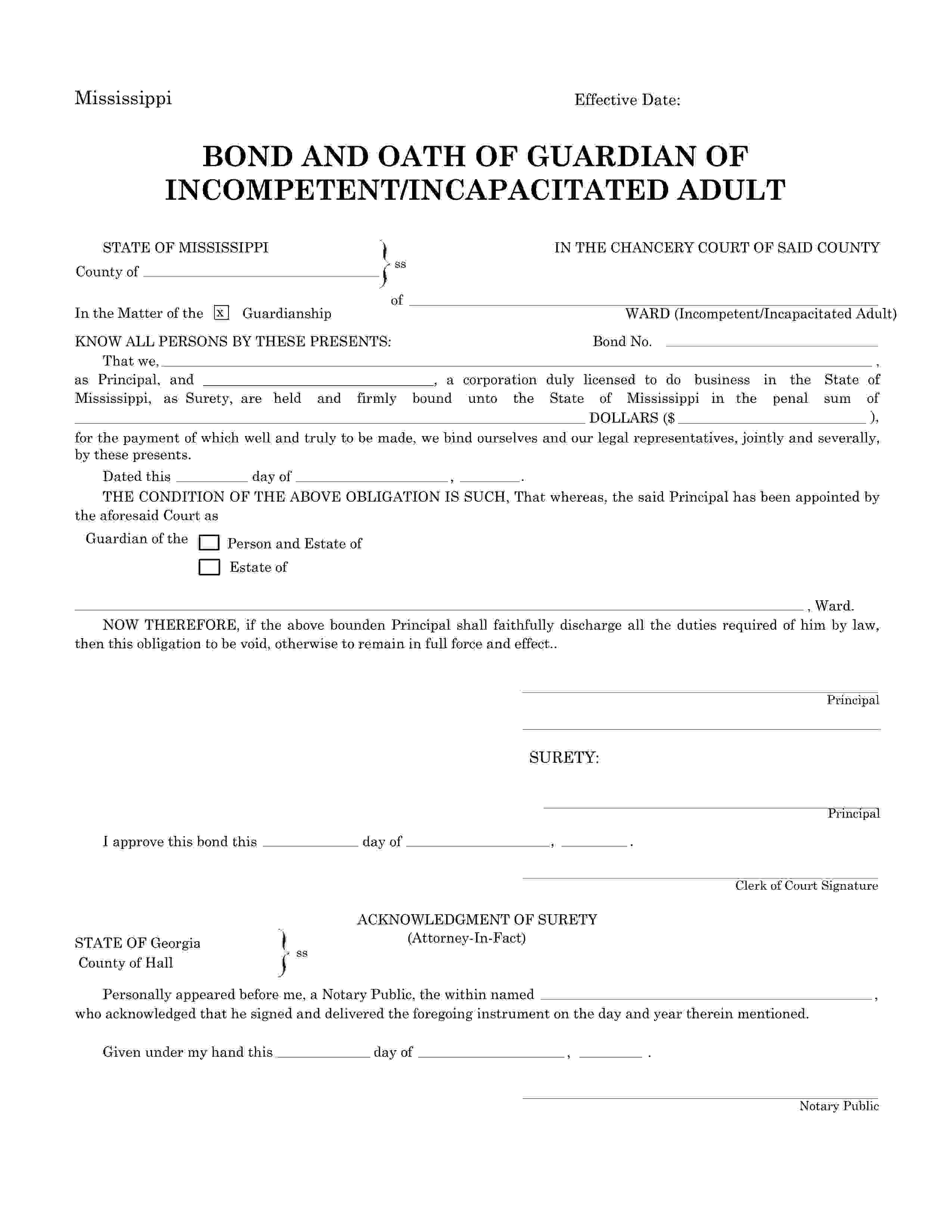 Guardian Conservator Incap Adult Bond | EZ Surety Bonds