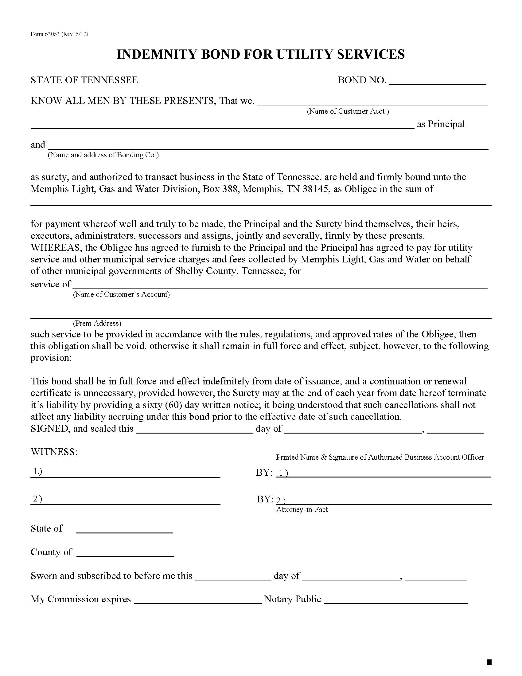 Memphis Light, Gas and Water Division Utility Deposit Bond | EZ Surety ...