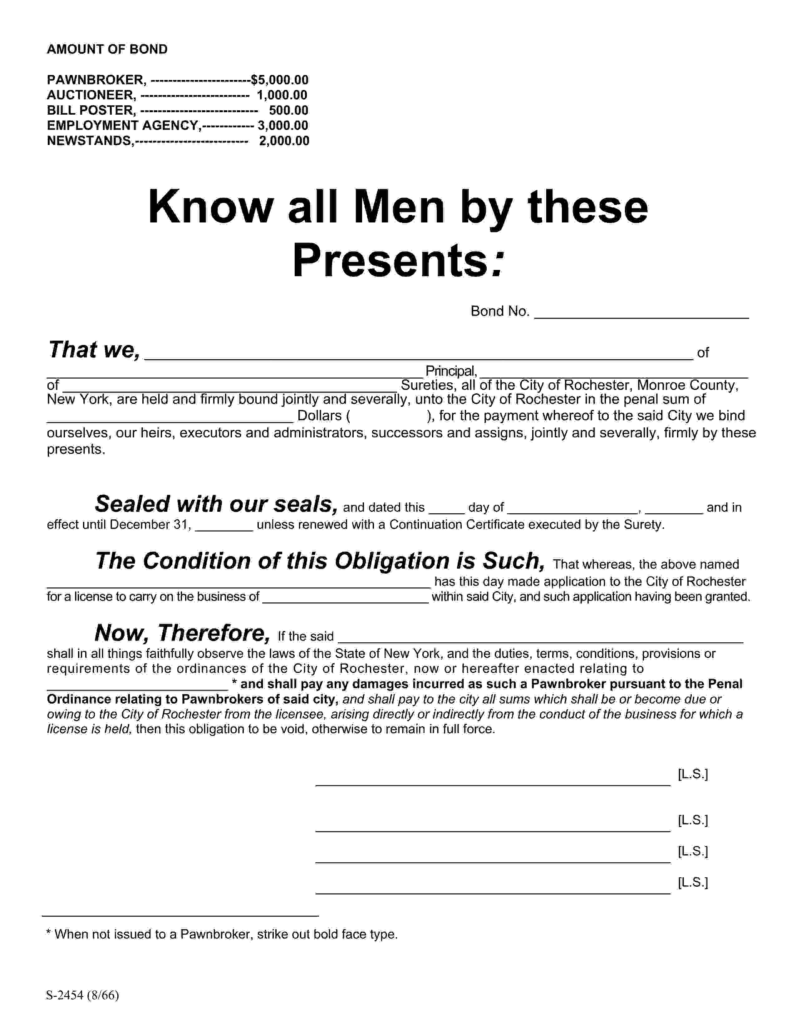 Rochester New York Rochester - City Pawnbroker Bond | EZ Surety Bonds