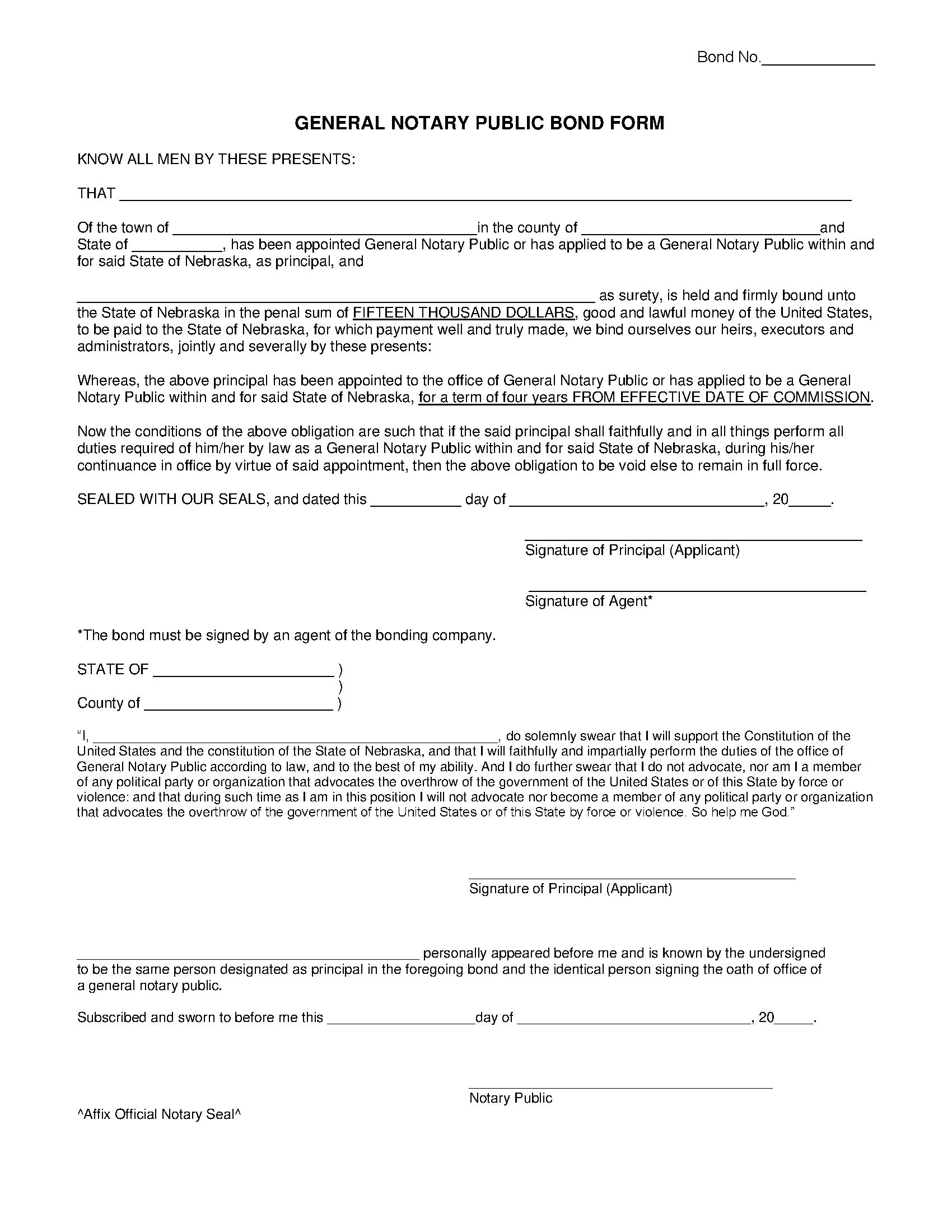 State of Nebraska Notary Public Bond | EZ Surety Bonds