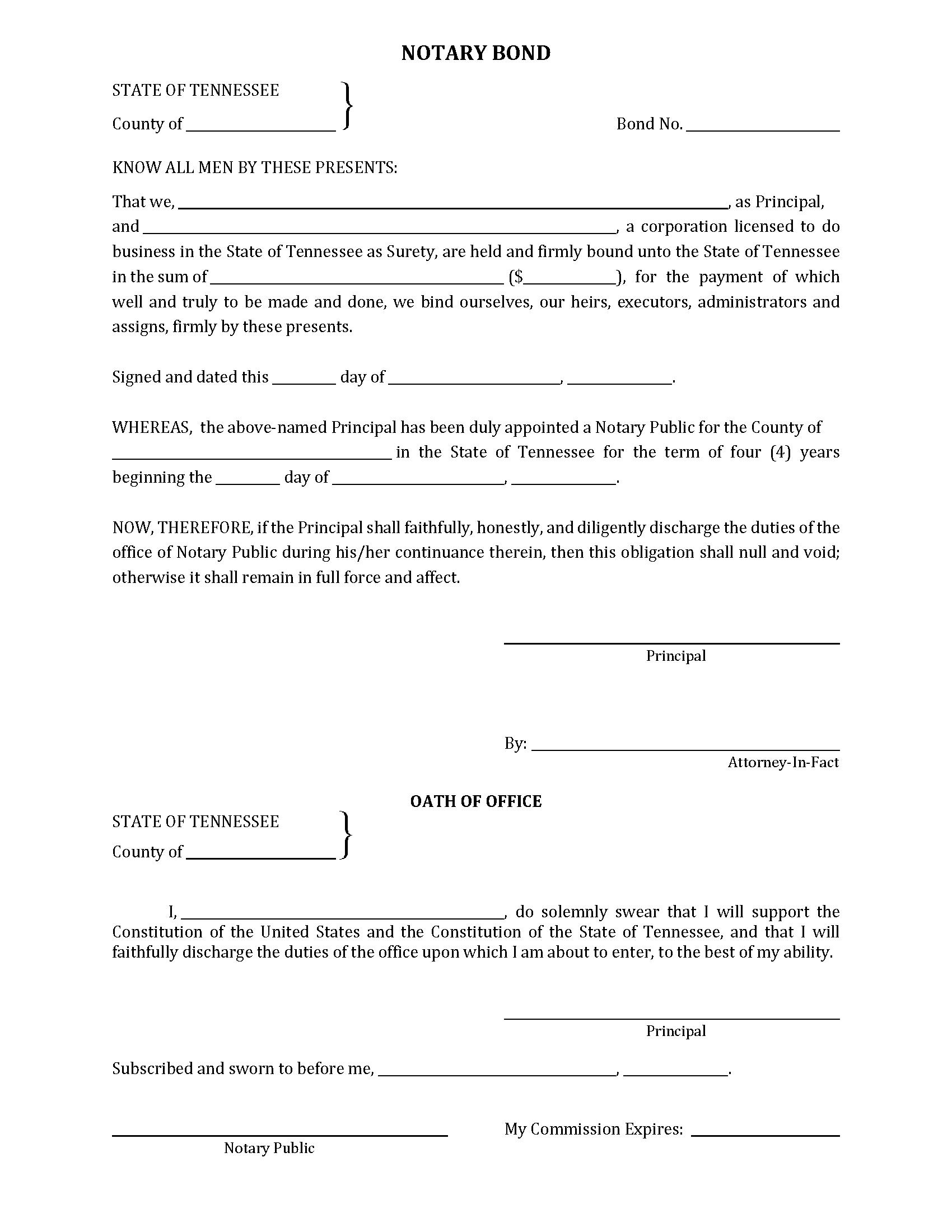 State of Tennessee Notary Public Bond | EZ Surety Bonds