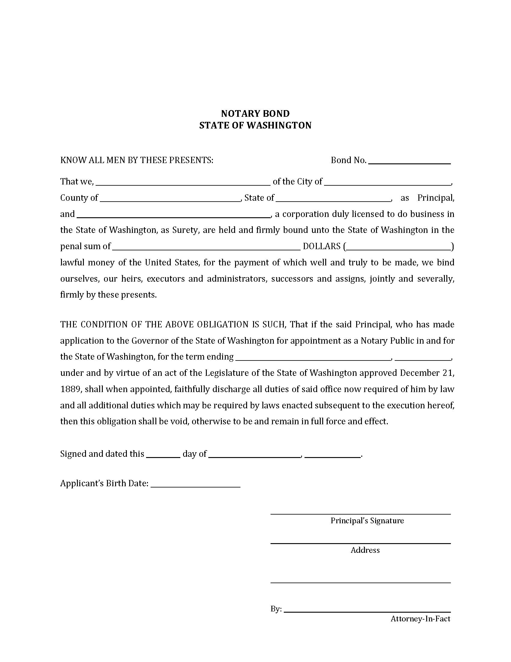 State of Washington Notary Public Bond | EZ Surety Bonds