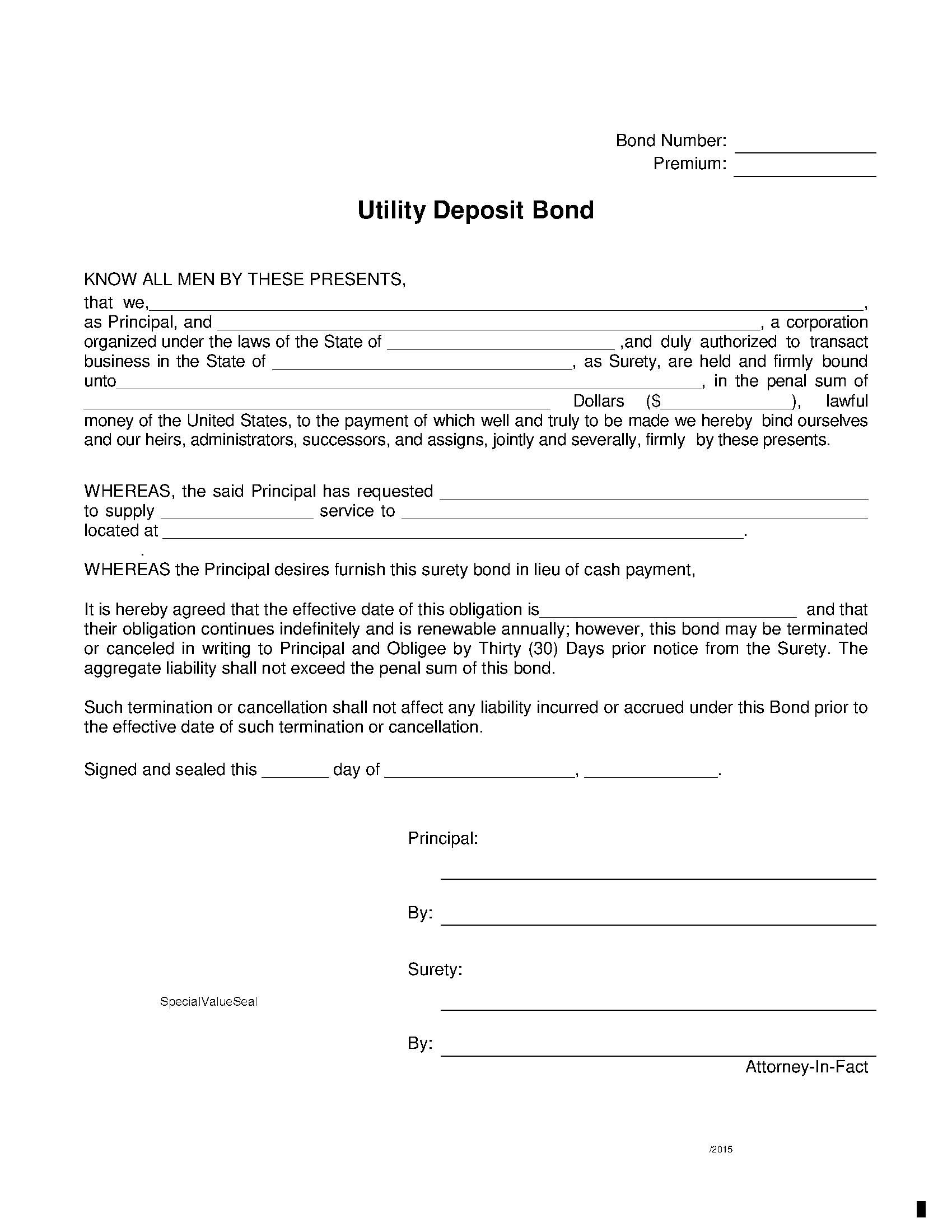 Water Works and Sewer Board of the City of Birmingham Utility Deposit ...