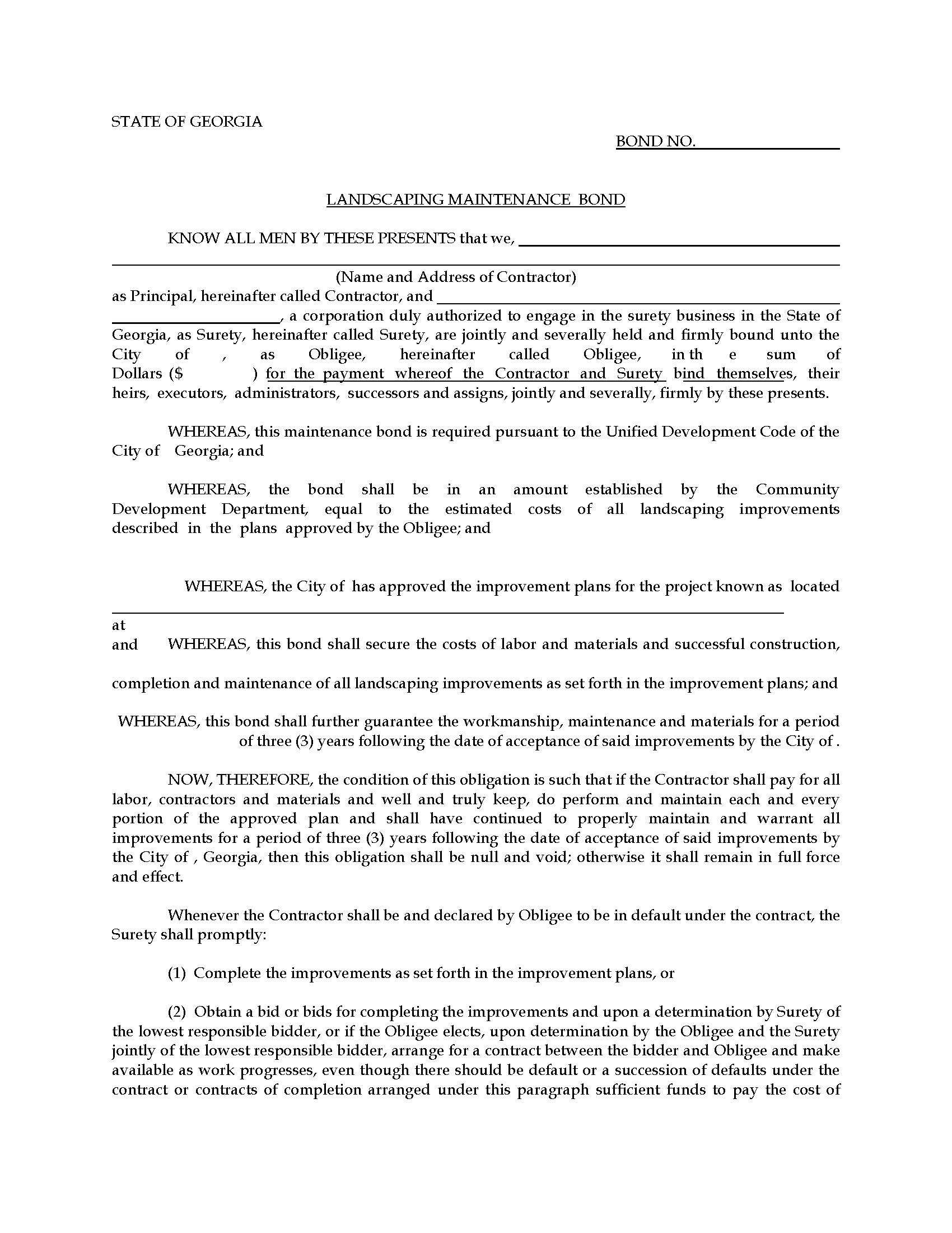 City of Garden City Tree Maintenance Bond | EZ Surety Bonds