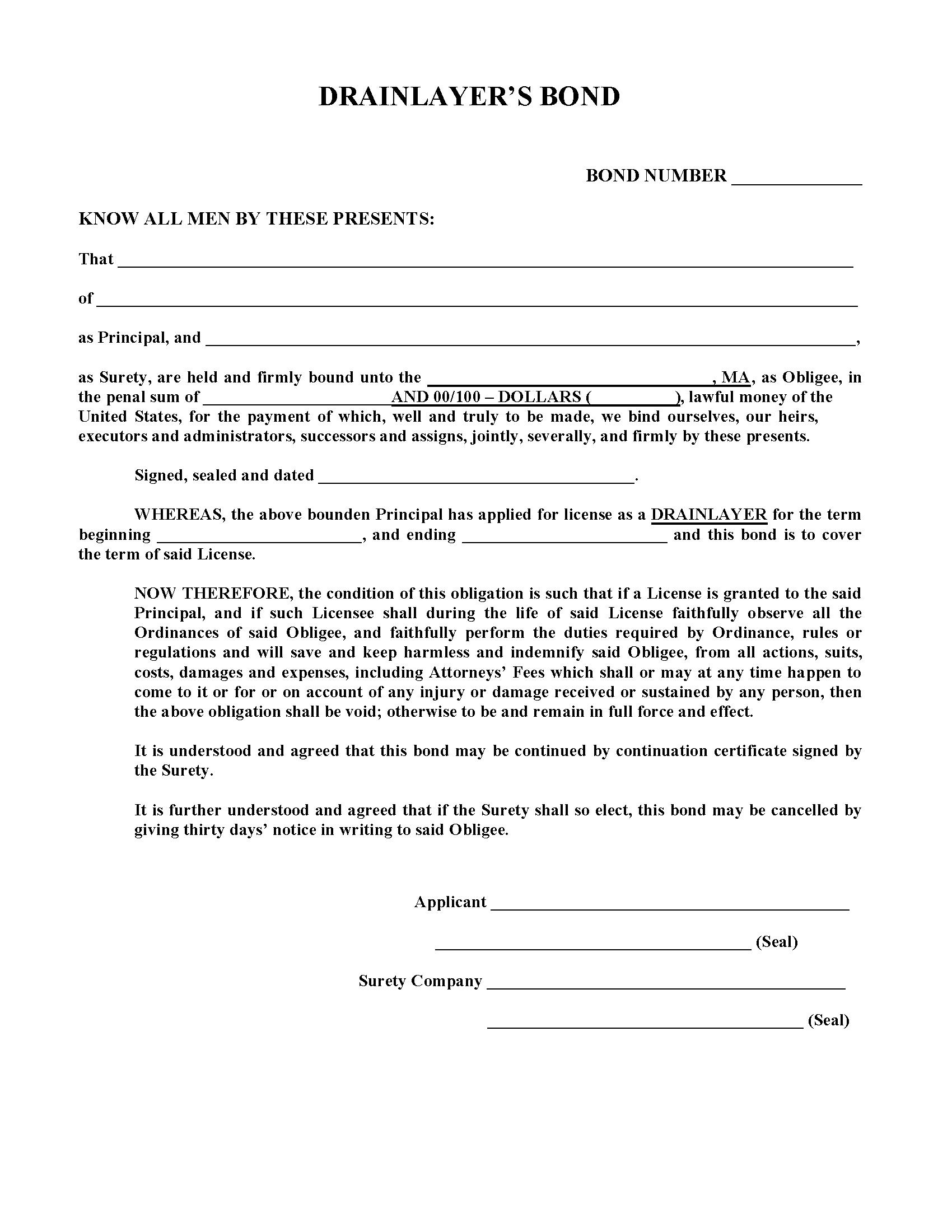 Town of Hopkinton Drainlayer Permit Bond | EZ Surety Bonds