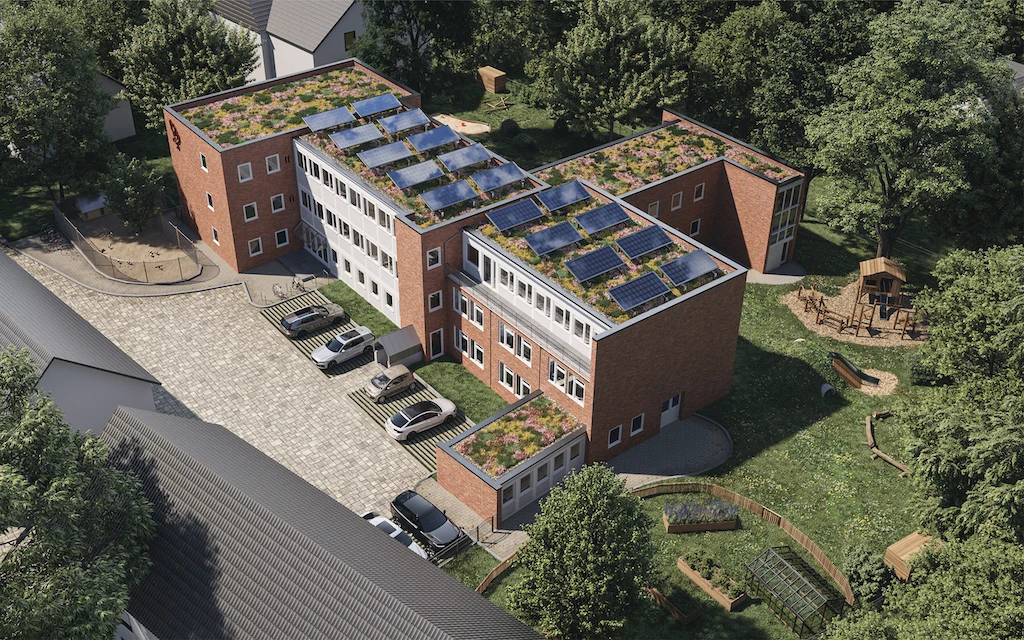 Architekturvisualisierung eines Kindergartens in Deutschland