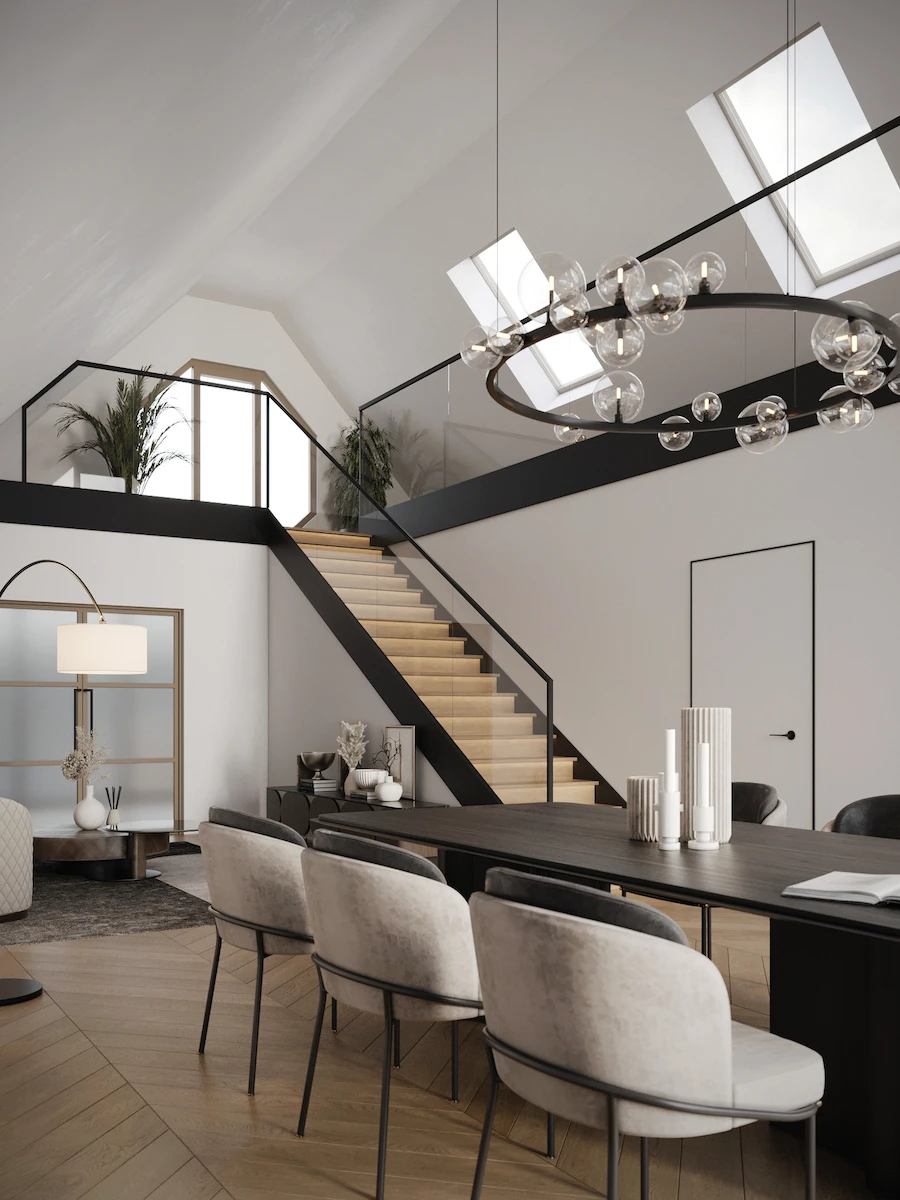 Maisonette Loft | Luxuriöse 3D-Visualisierung | Exklusives Wohnen