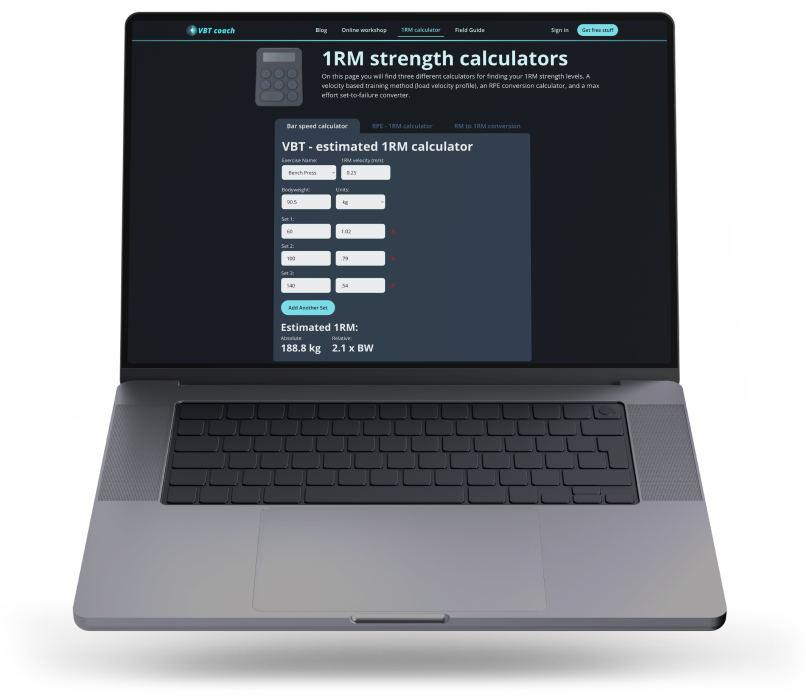 Estimating 1RM with velocity based training: a guide to VBT testing