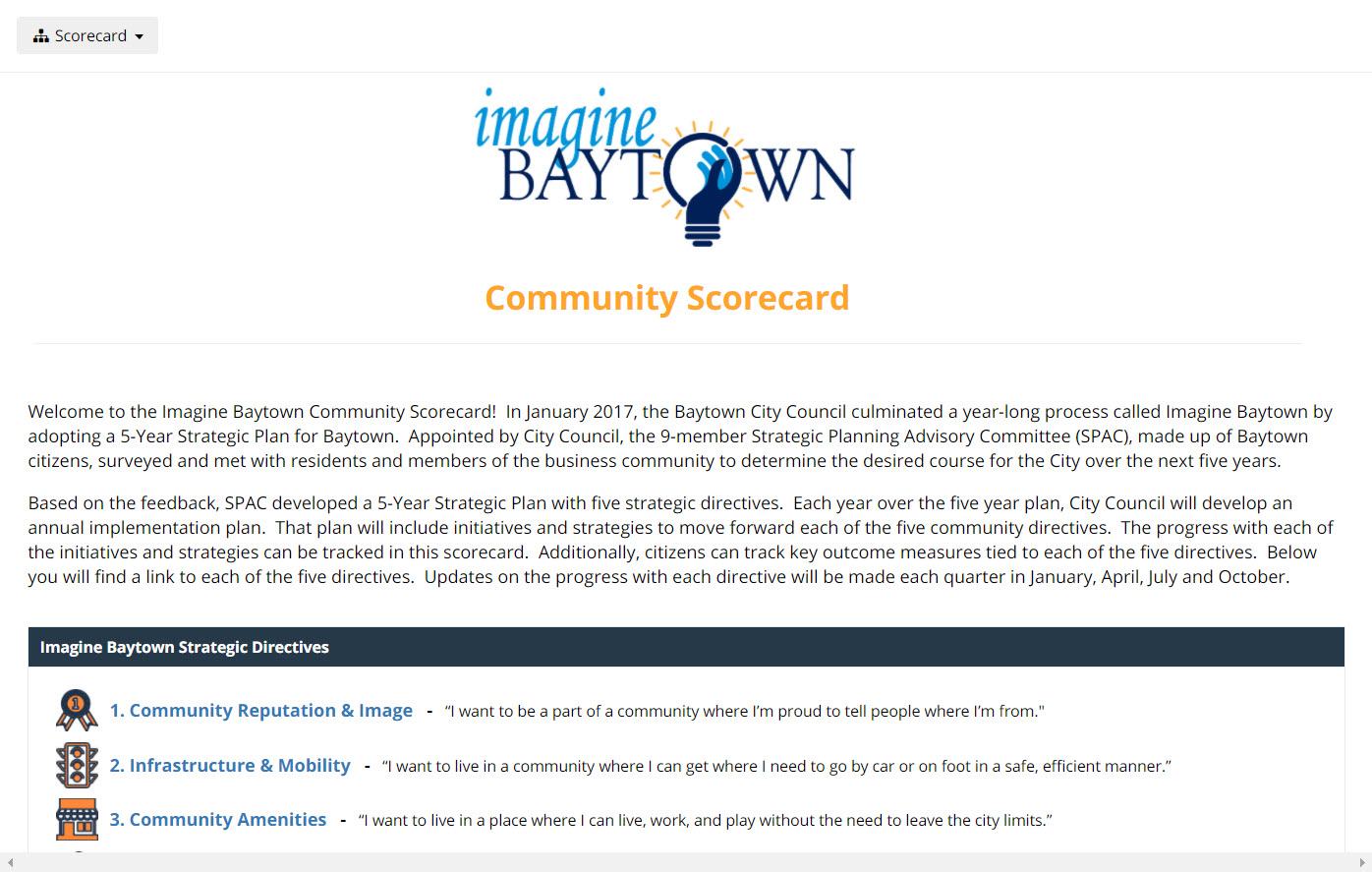 Community and Local Government Dashboard Template | ClearPoint Strategy