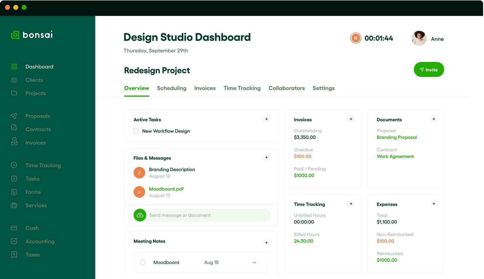 Business Software for Designers - Bonsai