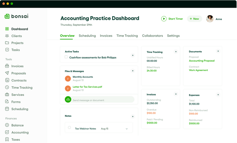 Accounting Software - Bonsai