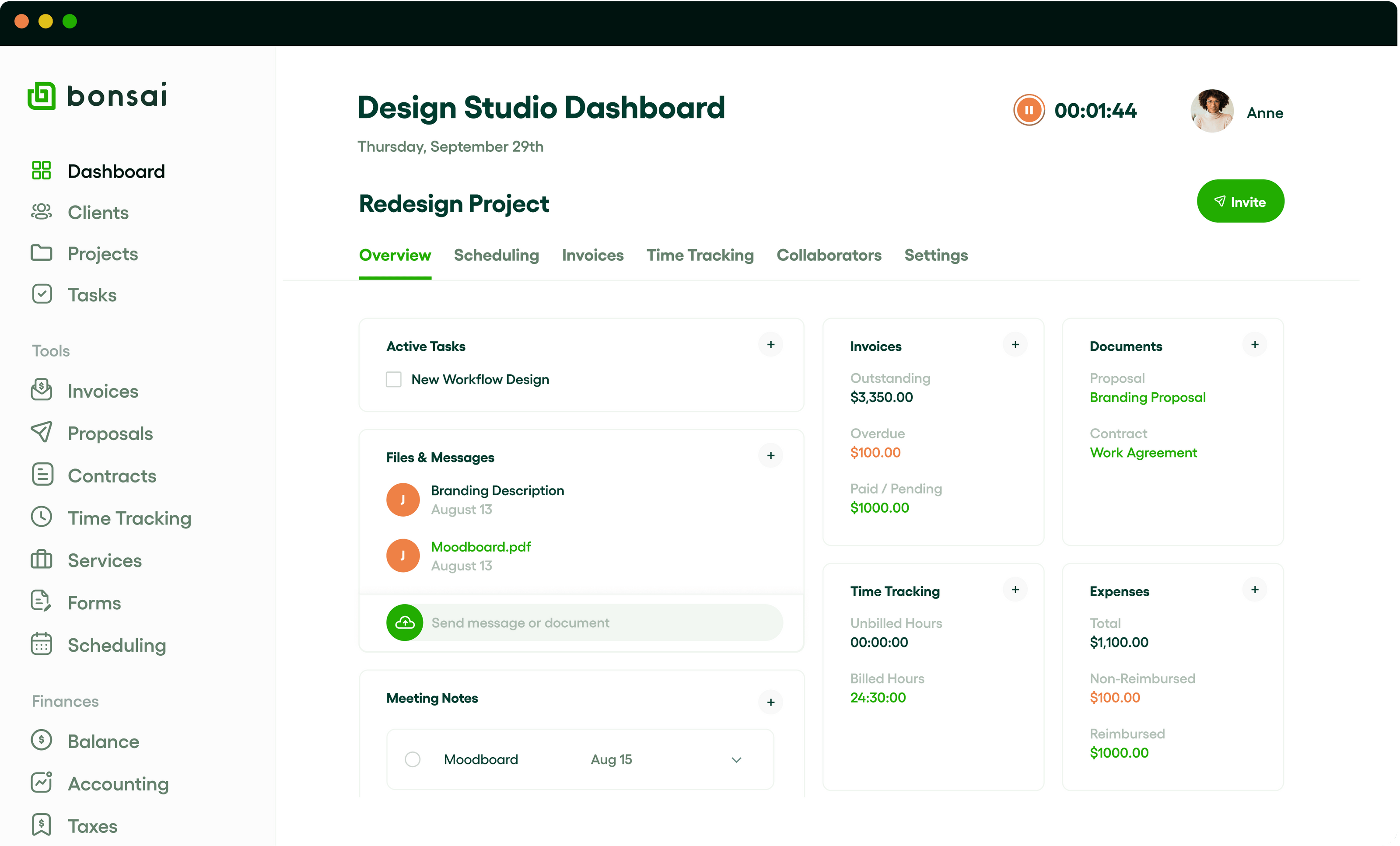 Business Software for Designers - Bonsai