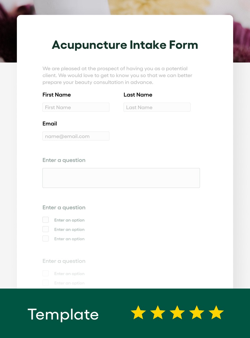 Acupuncture Intake Form Template FREE 2023 Updated Bonsai