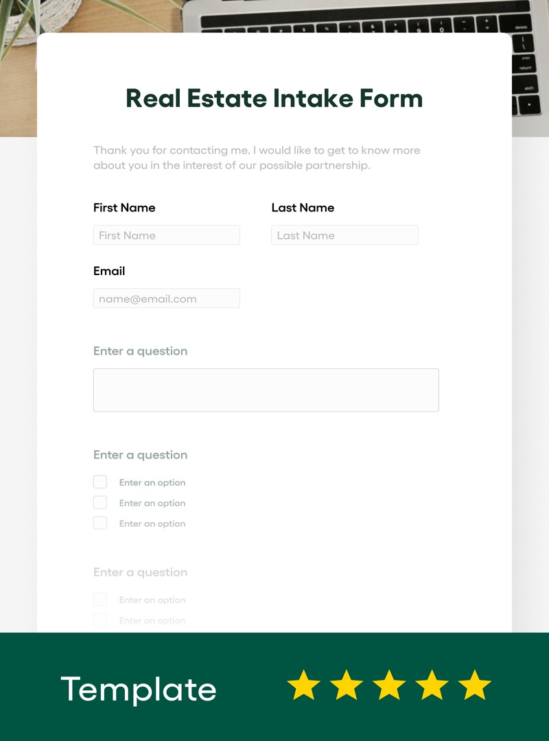 Real Estate Intake Form Template (FREE - 2023 Updated) - Bonsai