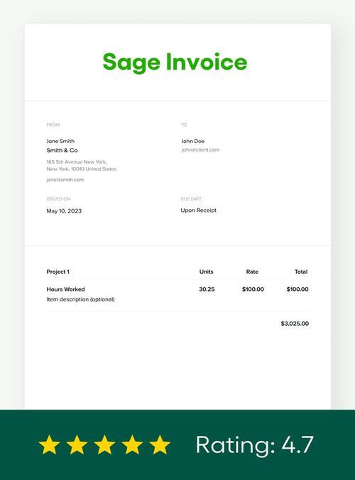 Sage Invoice Template (FREE - 2024 Updated) - Bonsai