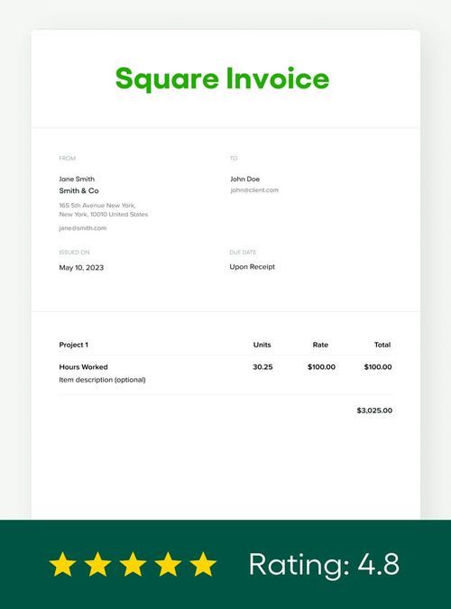 Square Invoice Template (FREE - 2024 Updated) - Bonsai