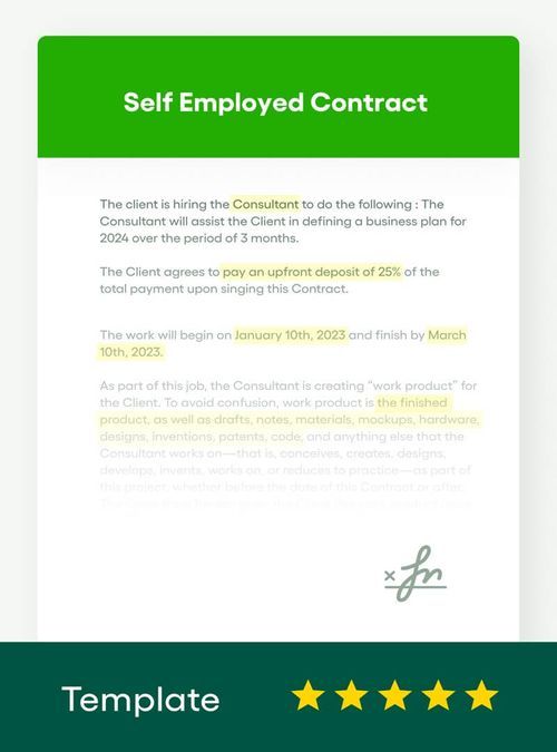 Free Self Employed Contract Template (FREE - 2024 Updated) - Bonsai